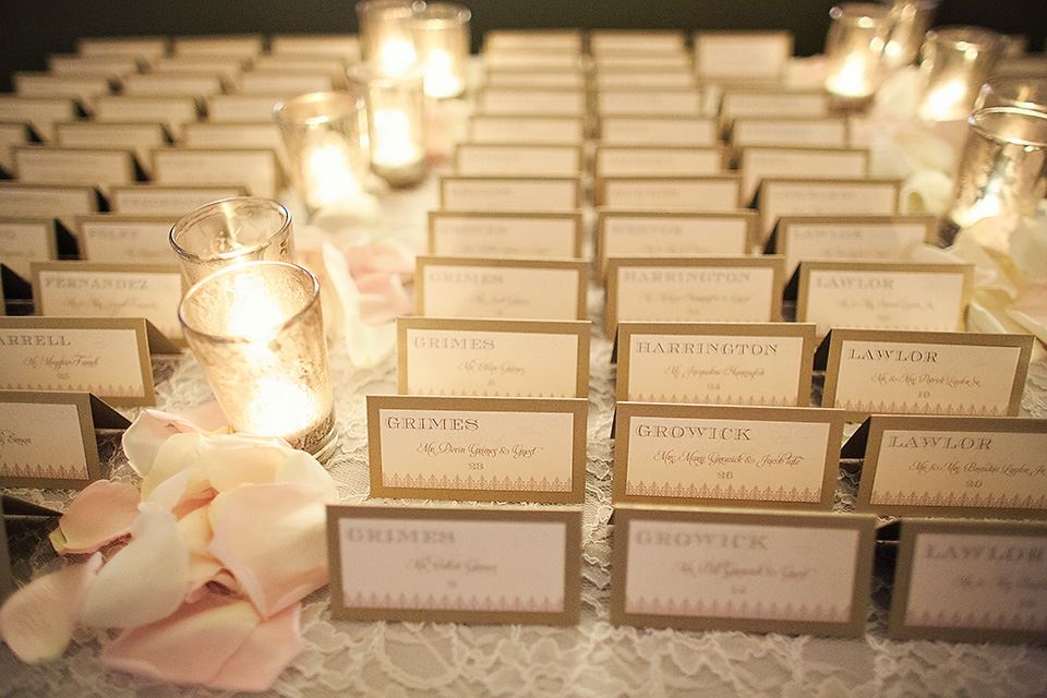 Escort and Table Cards ~ Beautiful Calligraphy
