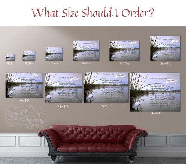 What Size Should I Order ~ Beautiful Calligraphy